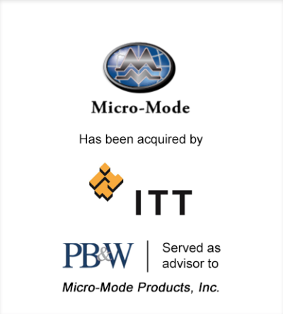 Micro-Mode has been acquired by ITT - Philpott Ball & Werner